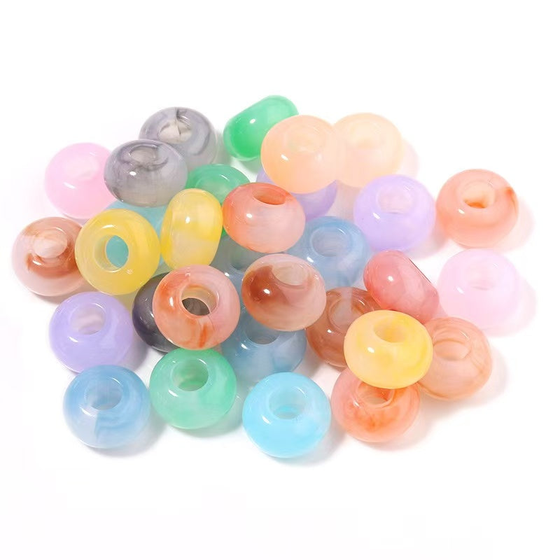 Lu's 100pcs Transparent Acrylic Crystal Abacus Beads – Lu's Charm